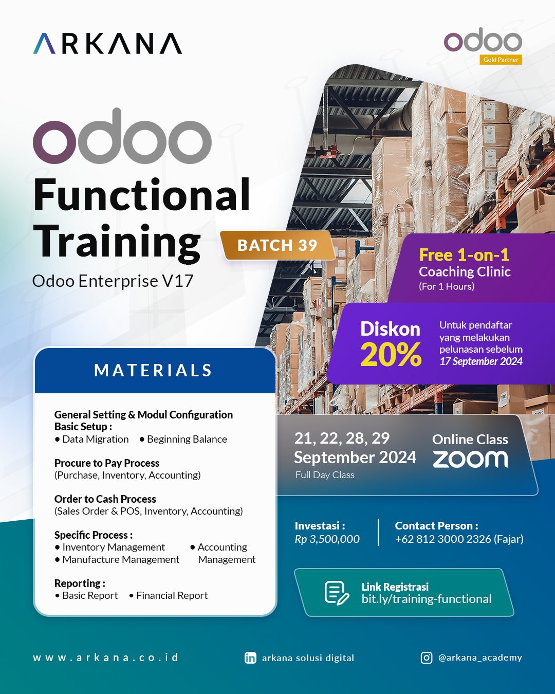 Odoo Functional Training | Indonesia